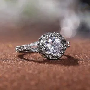️925 STERLING SILVER | Jewelry | Statement Cz Flower 925 Silver Plated ...